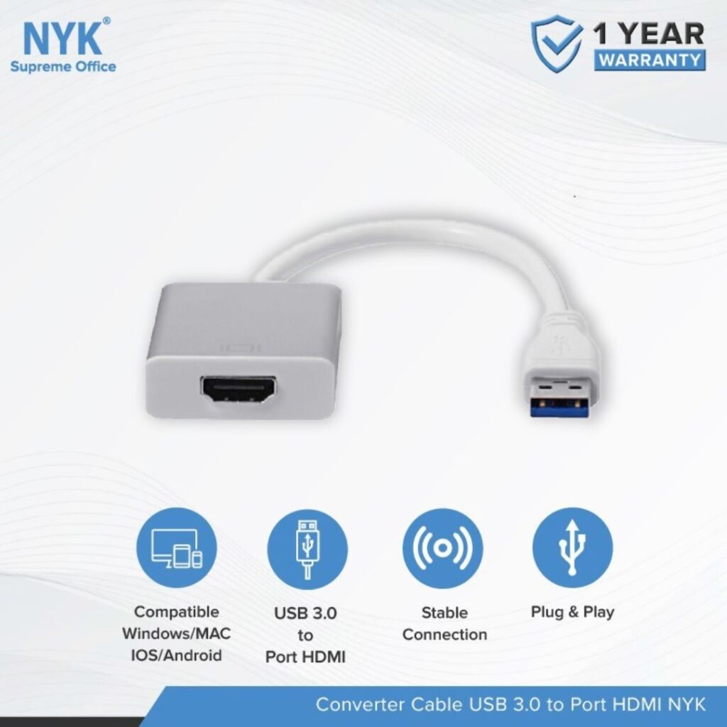 Converter Kabel NYK USB 3.0 to Port HDMI